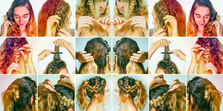 How To French Braid Your Own Hair A Photo Step By Step Tutorial Yourtango